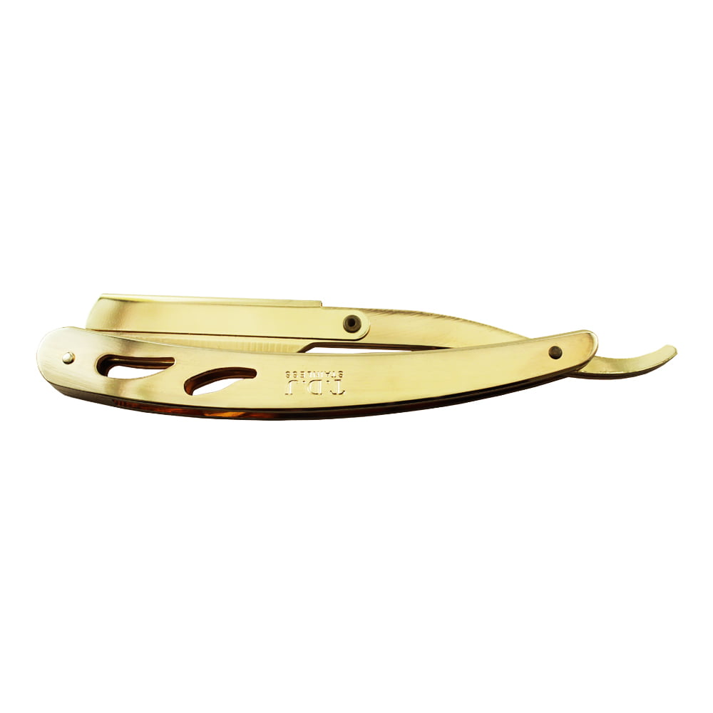 NAVALHETE NAVALHA BARBEIRO ACABAMENTO DOURADO | MK Beleza - Produtos ...